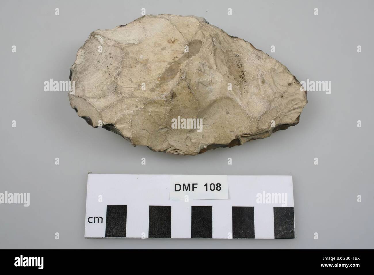 Flint tool, tool, stone, flint, 11.9 x 7 x 3.2 cm, prehistoric, France ...