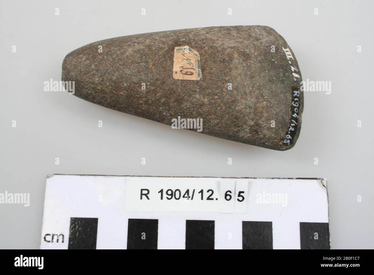 Polished ax of stone, ax, stone, 8.5 x 4.3 x 2.5 cm, prehistory, France ...