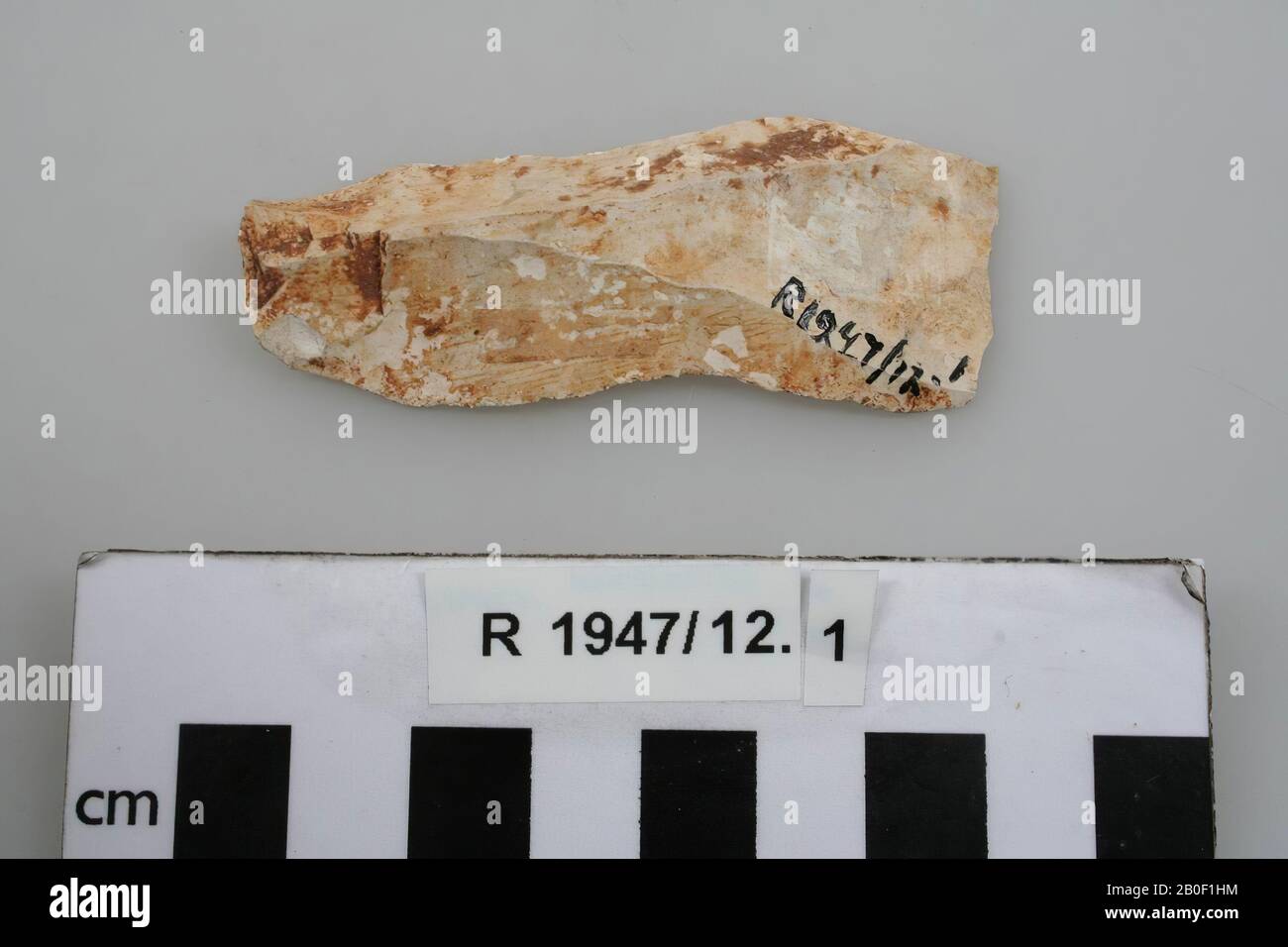 Flint tool., Tool, stone, flint, 7,4 x 3 x 1 cm, prehistory, France ...