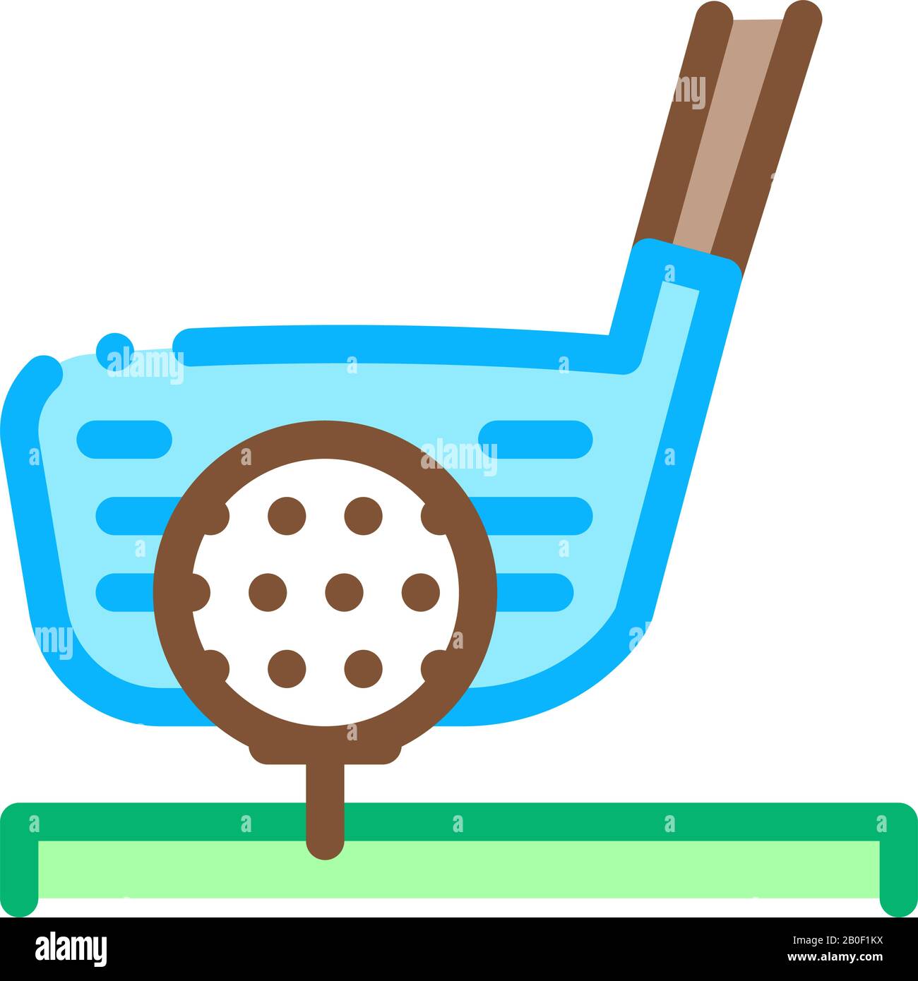 Golf Putter Ball Icon Vector Outline Illustration Stock Vector Image ...