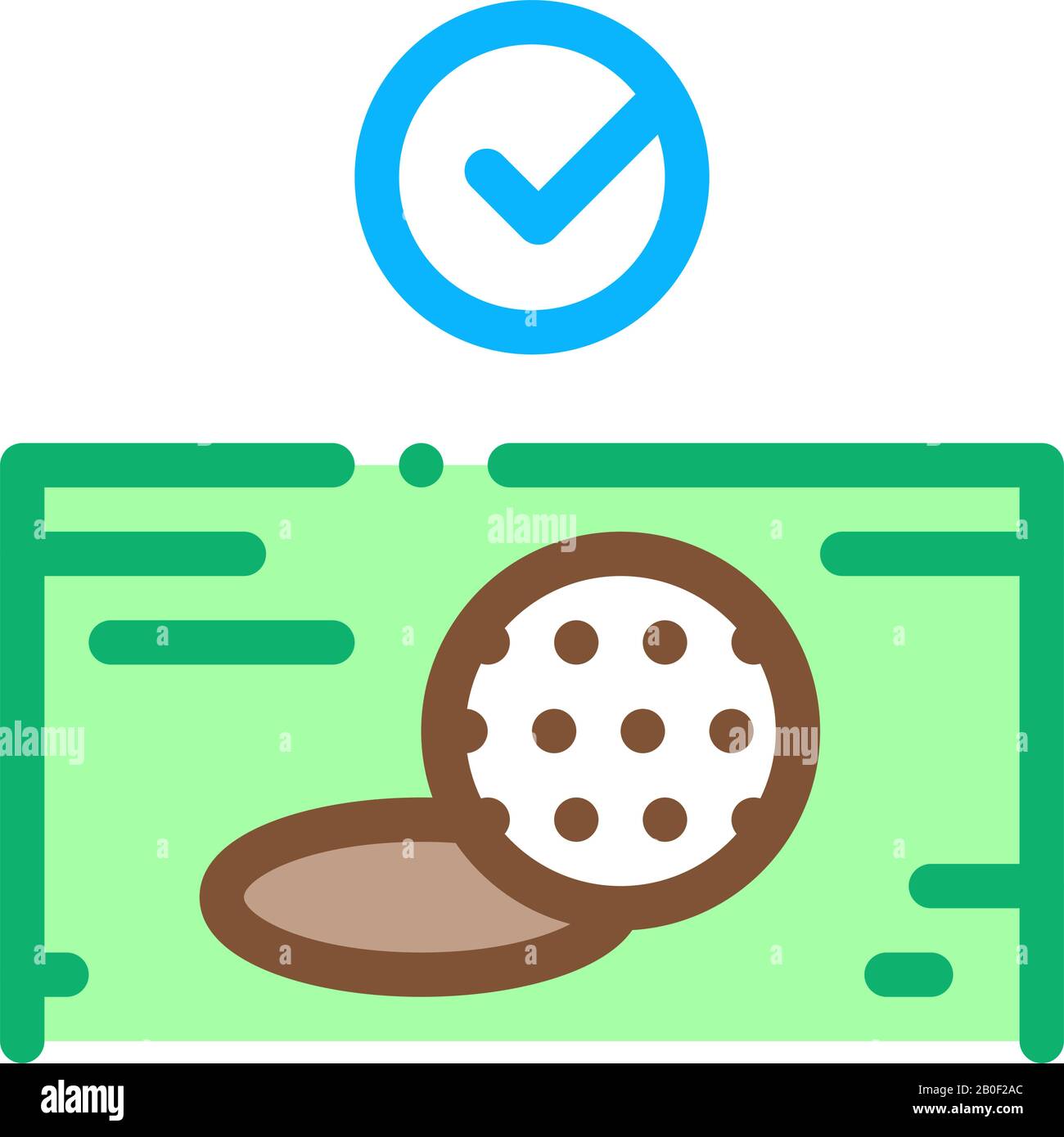 Ball Hits Hole Icon Vector Outline Illustration Stock Vector Image ...