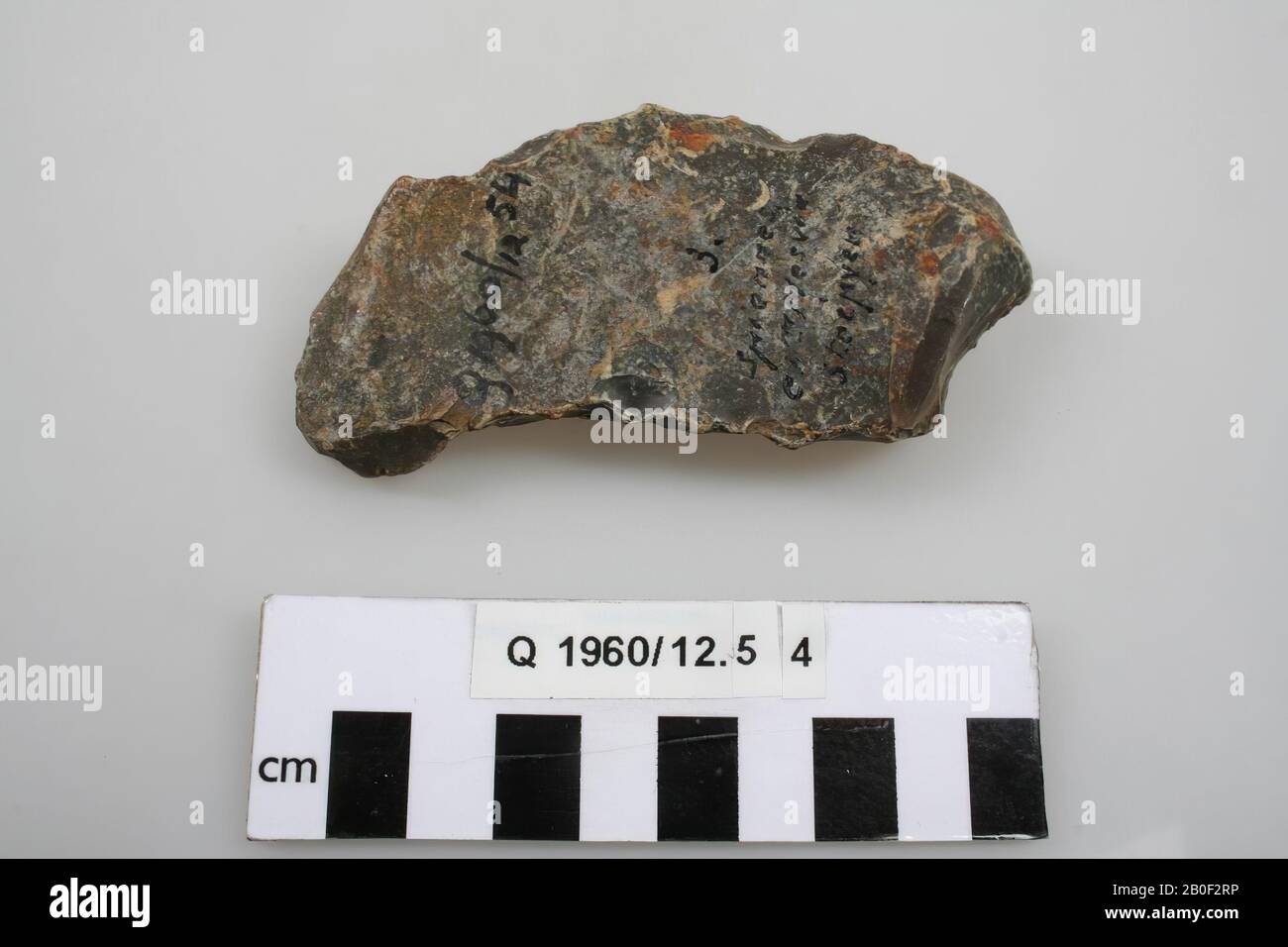 Flint tool., Tool, stone, flint, 10 x 5,1 x 2 cm, prehistory, Belgium ...