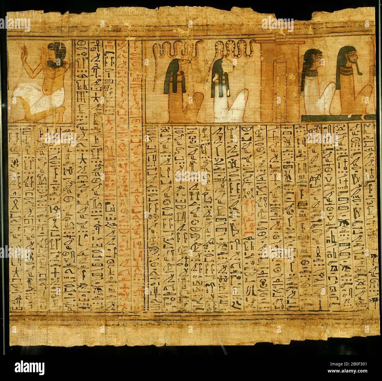 Egypt, death book, papyrus, 36 x 39 cm Stock Photo - Alamy