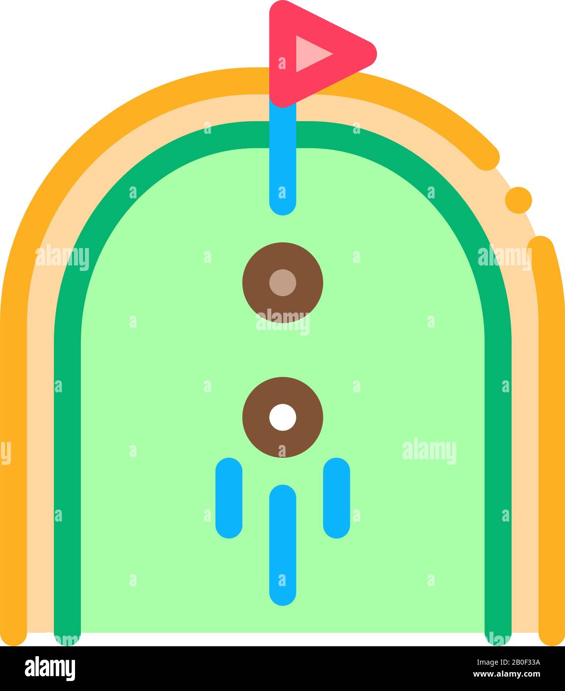 Golf Field Icon Vector Outline Illustration Stock Vector Image & Art ...