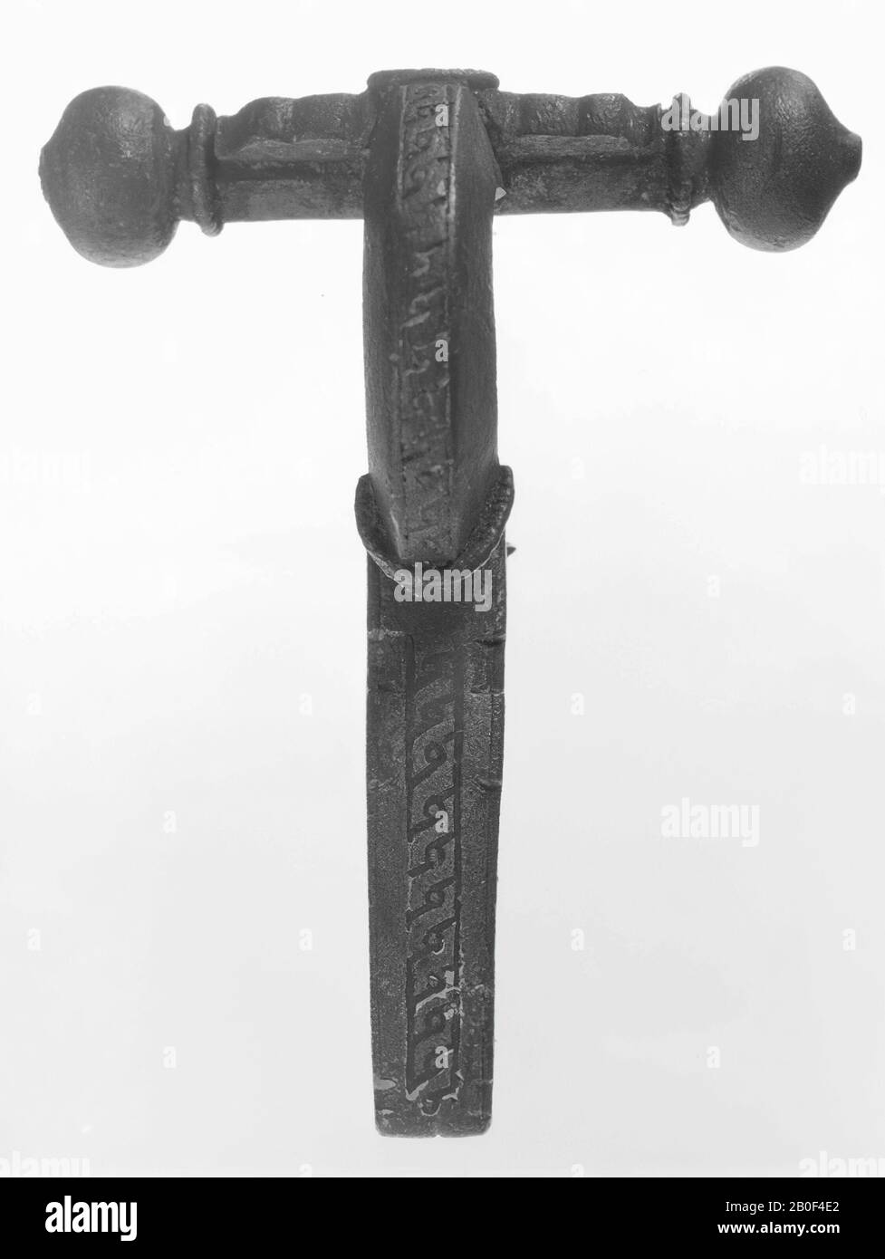 Bronze crossbow fibula. Very nice type with large onion-shaped buds ...