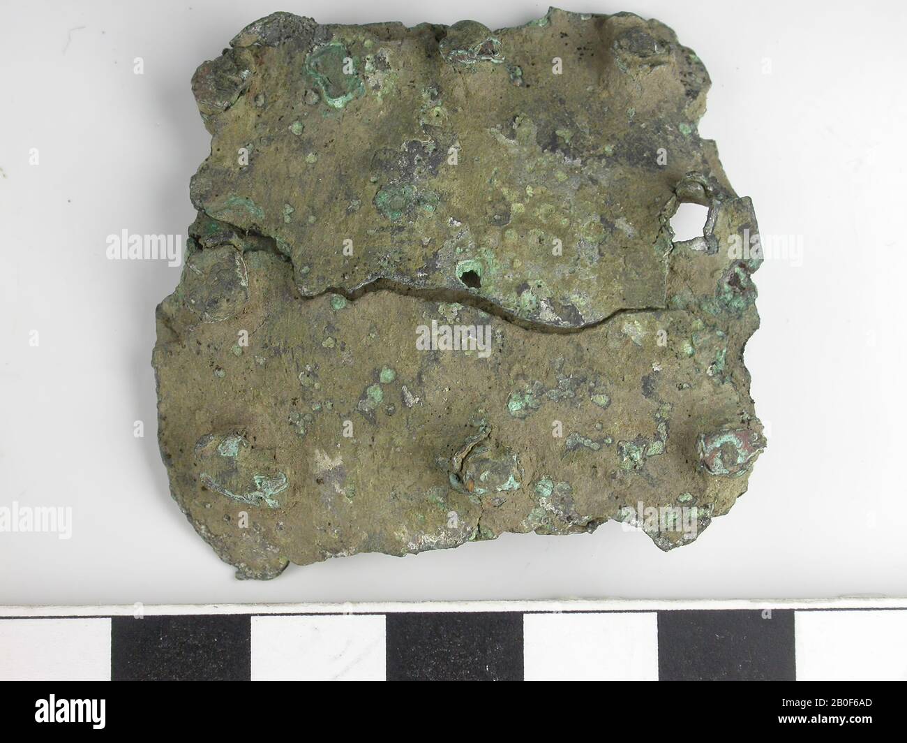 The Netherlands Roman period, plate, metal, bronze, length, 4.5 cm ...