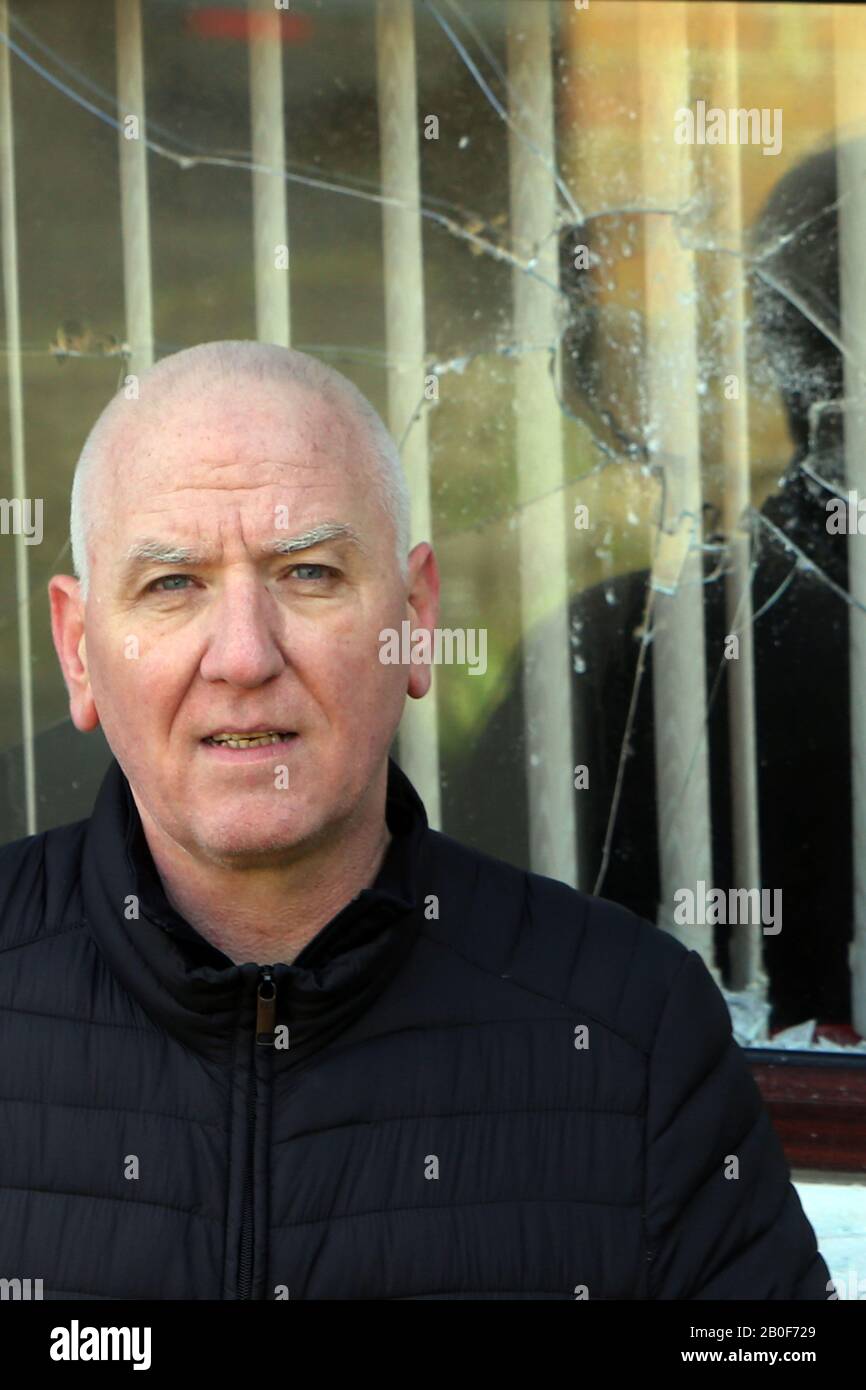 Belfast, Northern Ireland. 20th Feb 2020. Martin Finucane, brother of ...