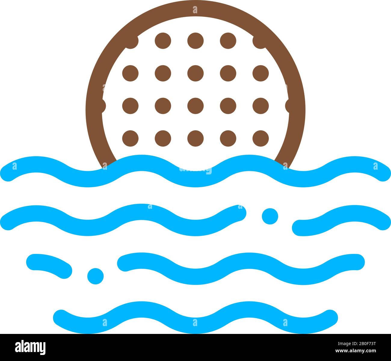 Ball On Water Icon Vector Outline Illustration Stock Vector Image & Art ...