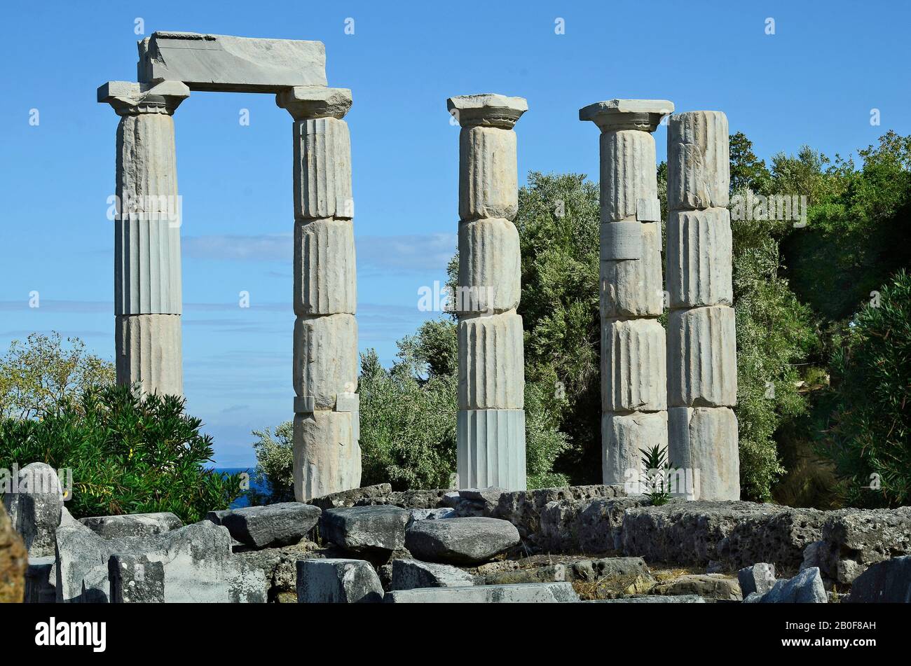 Greece, Samothrace, Sanctuary of the great gods in Palaeopolis, ancient ...