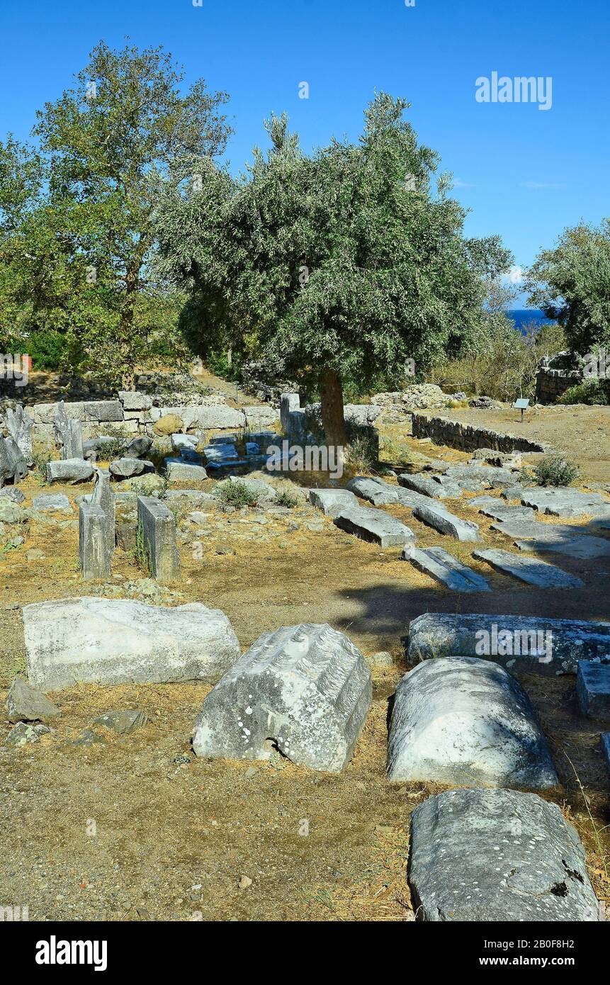Greece, Samothrace, Sanctuary of the great gods in Palaeopolis, ancient ...