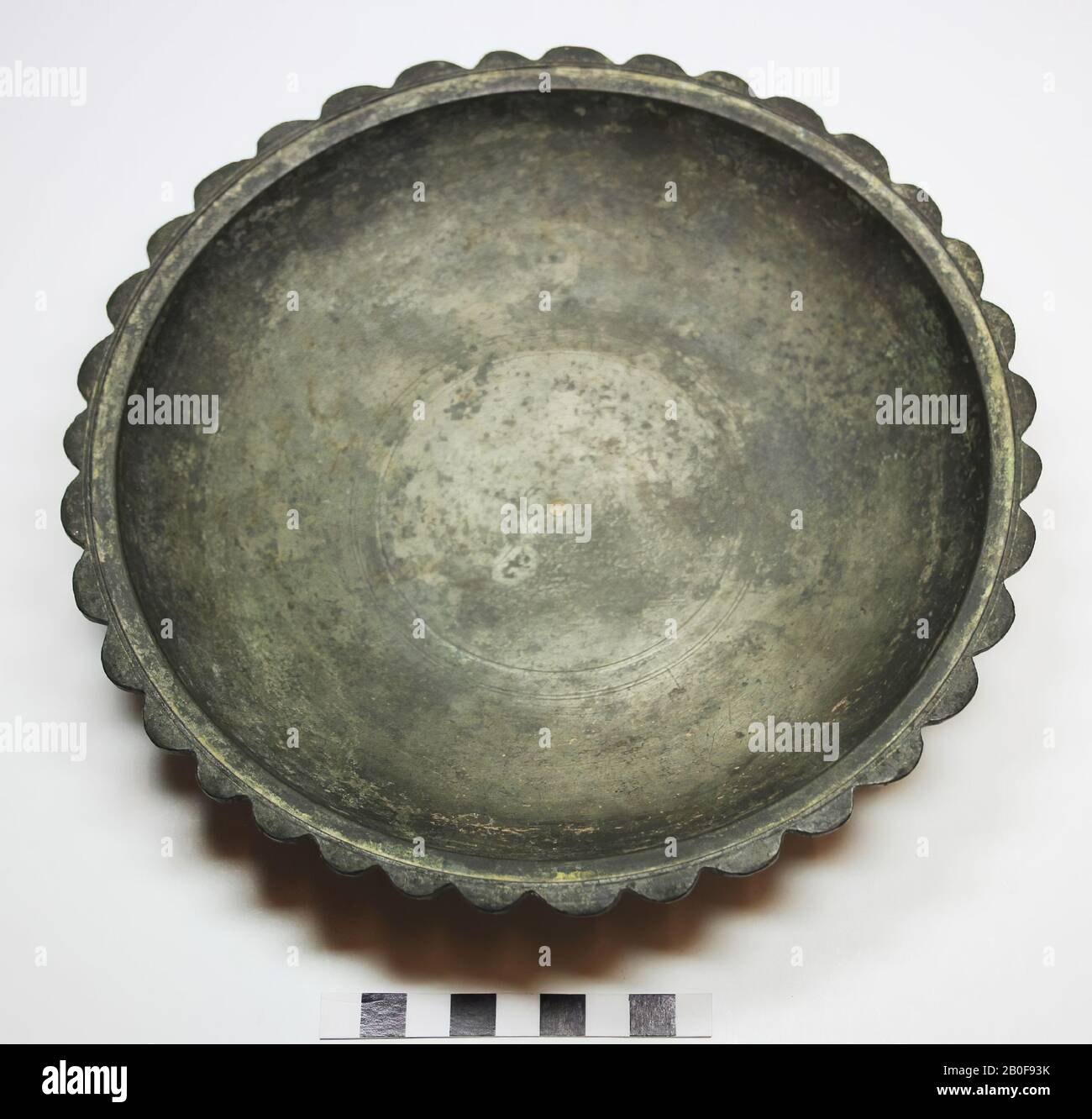 crockery, dish, metal, 21.1 x 21.1 x 3.9 cm, Roman, France Stock Photo ...