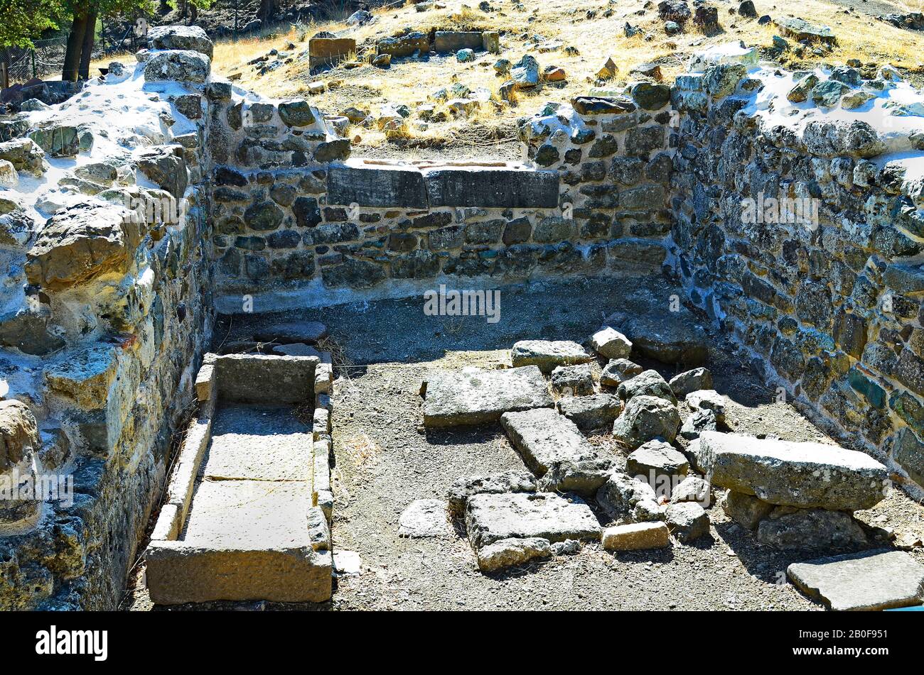 Greece, Samothrace, Sanctuary of the great gods in Palaeopolis, ancient ...