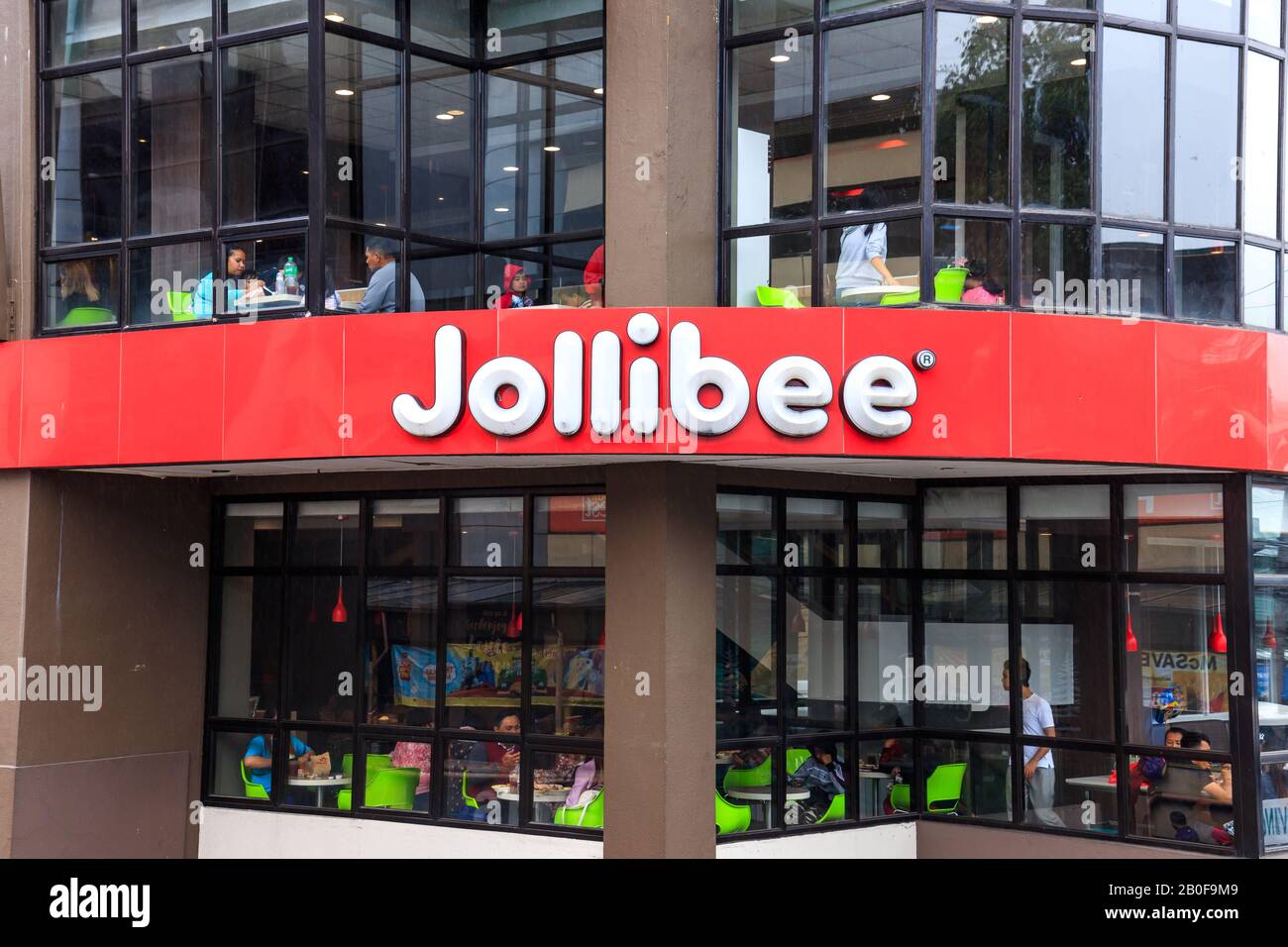 Jollibee Baguio Benguet Eine Geschäftige Session Road, Baguio City
