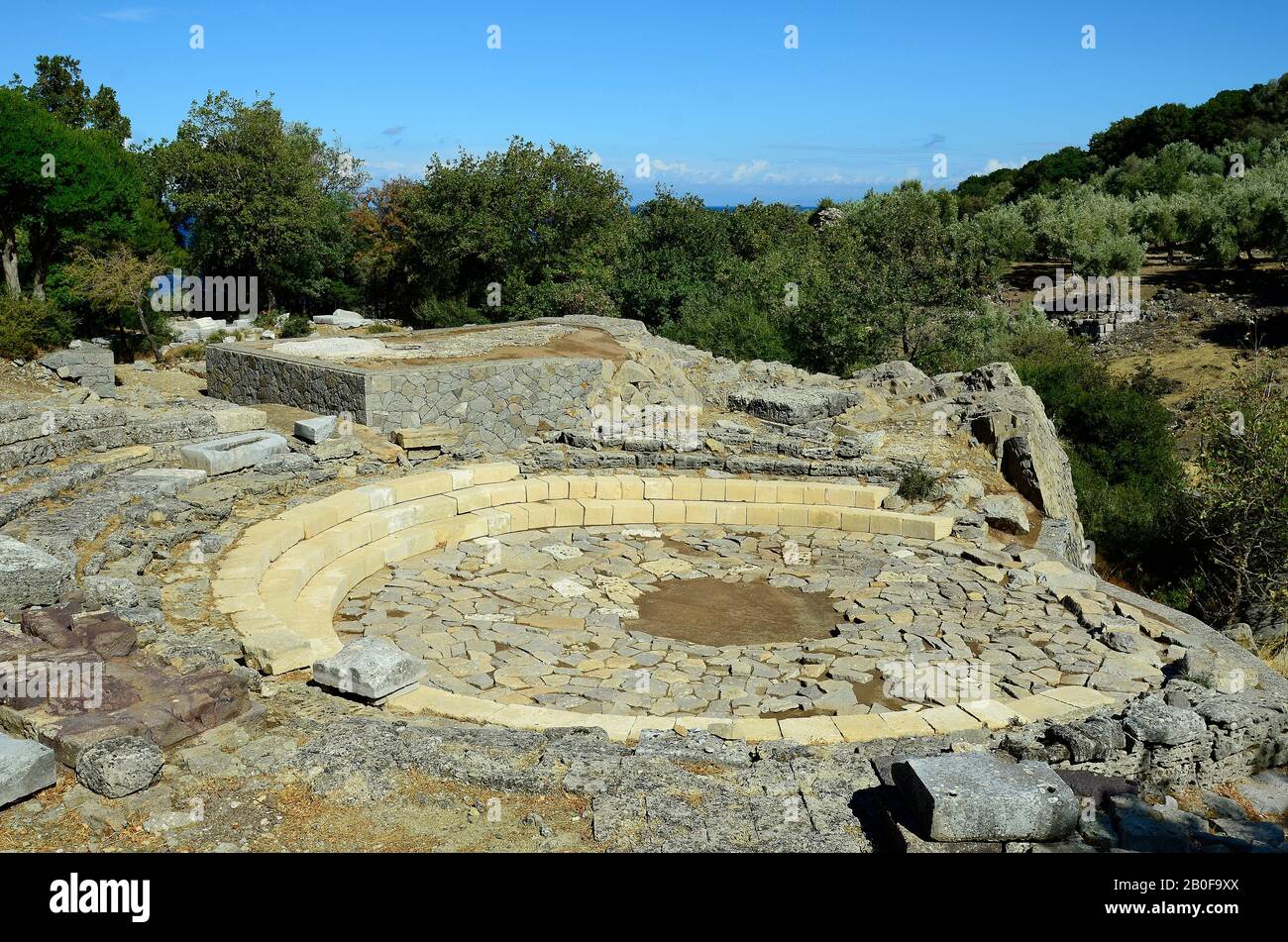 Greece, Samothrace, Sanctuary of the great gods in Palaeopolis, ancient ...