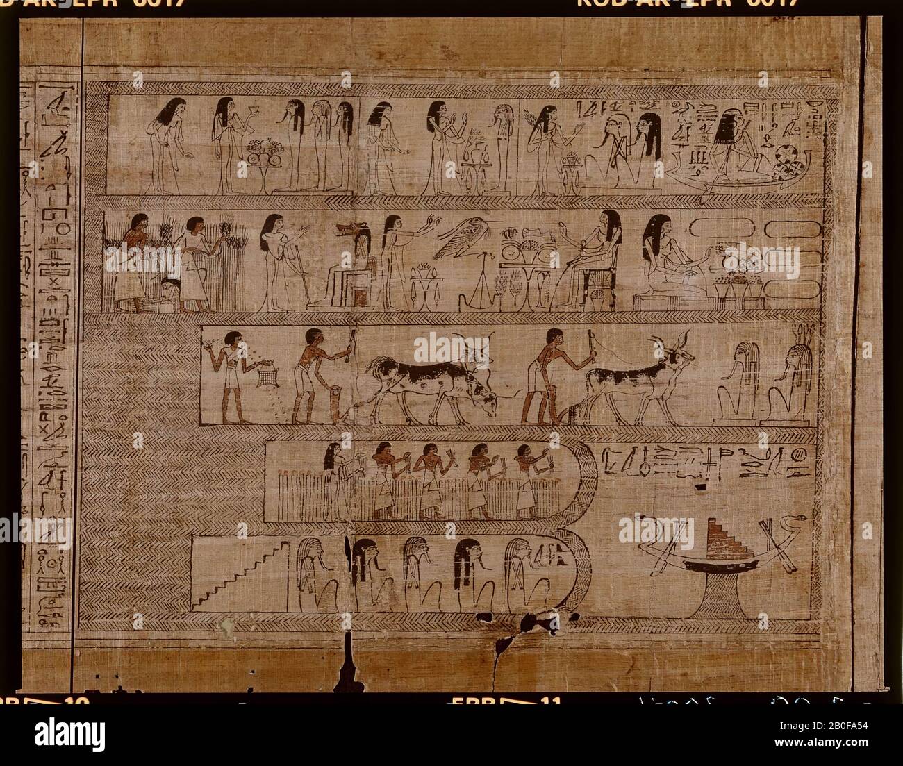 Egypt, death book, papyrus, 32.5 x 33 cm Stock Photo - Alamy