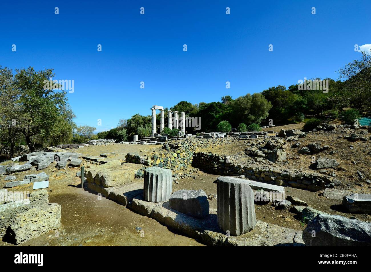 Greece, Samothrace, Sanctuary of the great gods in Palaeopolis, ancient ...