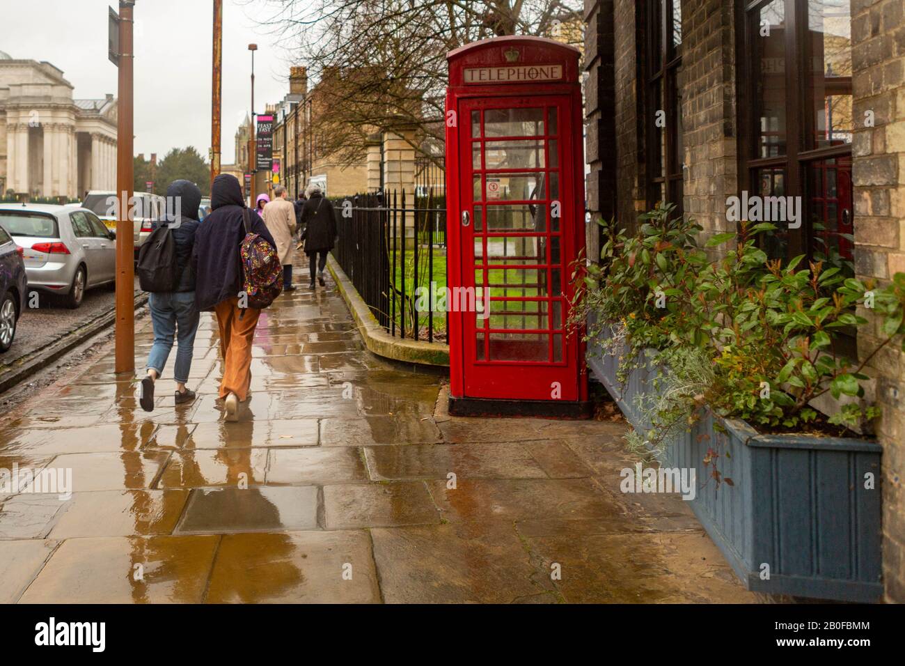 Cambridge, UK. 20th Feb, 2020. A wet winter day in Cambridge, England ...