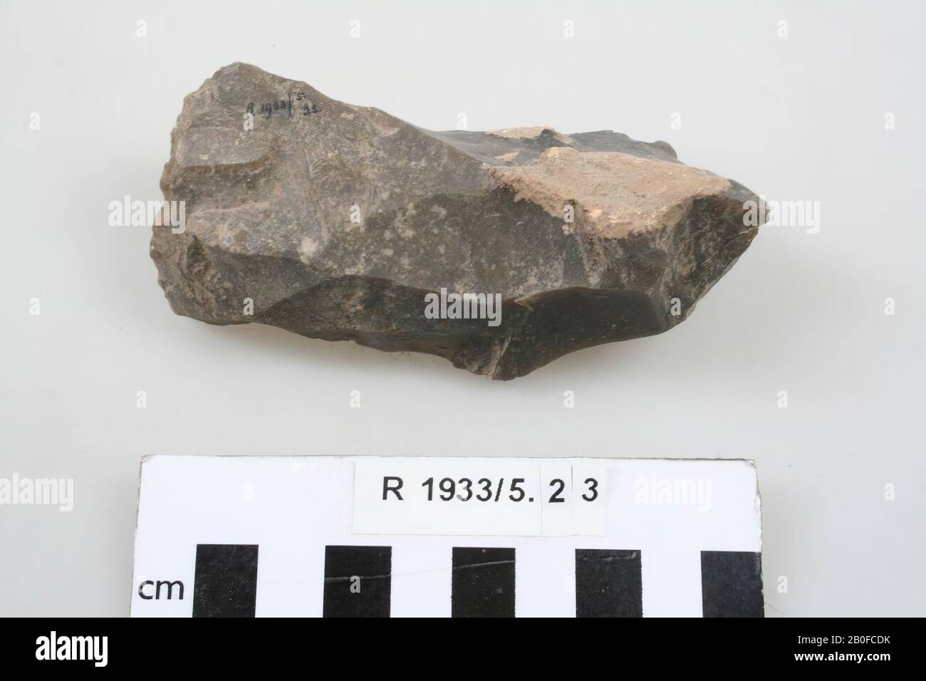 Flint chisel, chisel, stone, flint, 4 x 10,3 x 5 cm, prehistory, France ...