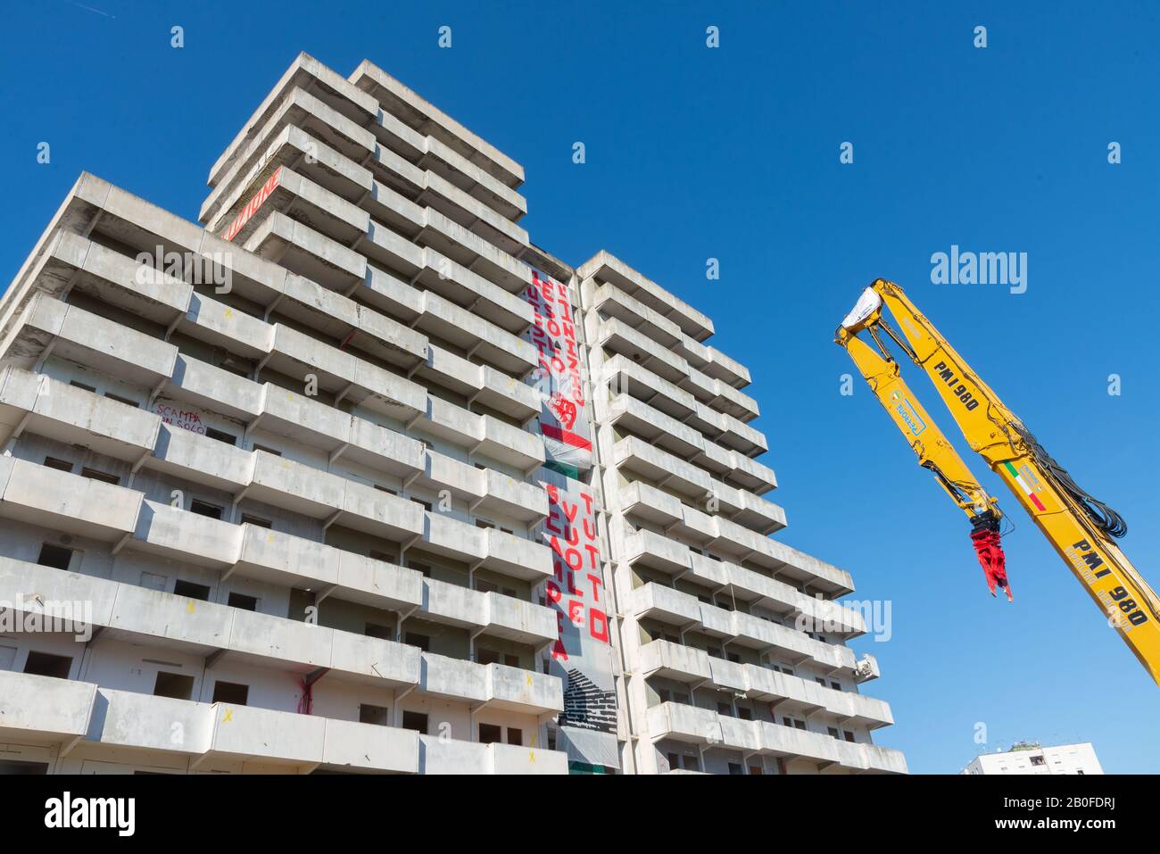 Naples - Italy. 20 february 2020: Historical day for Scampia. after 40 ...