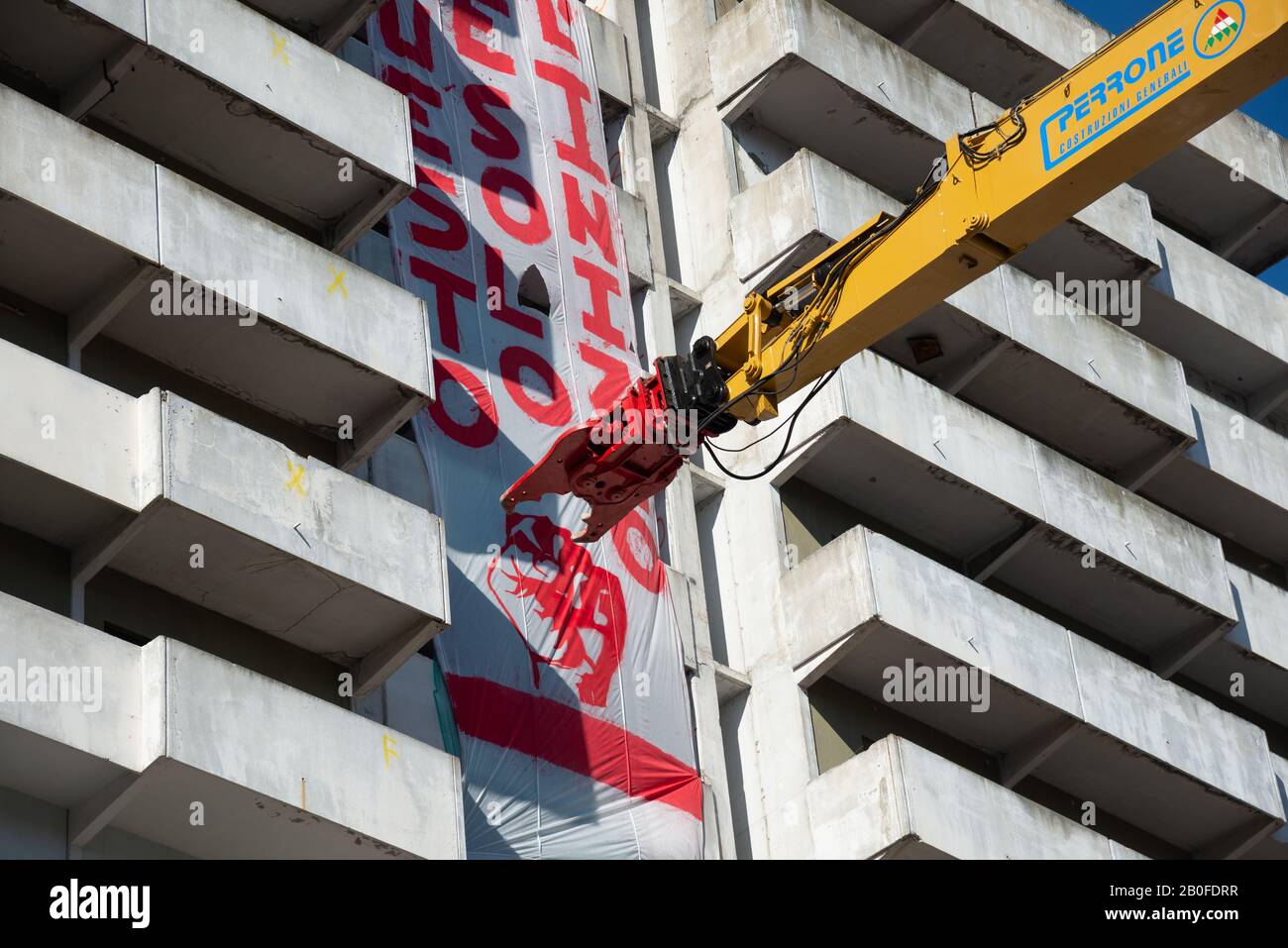 Naples - Italy. 20 february 2020: Historical day for Scampia. after 40 ...