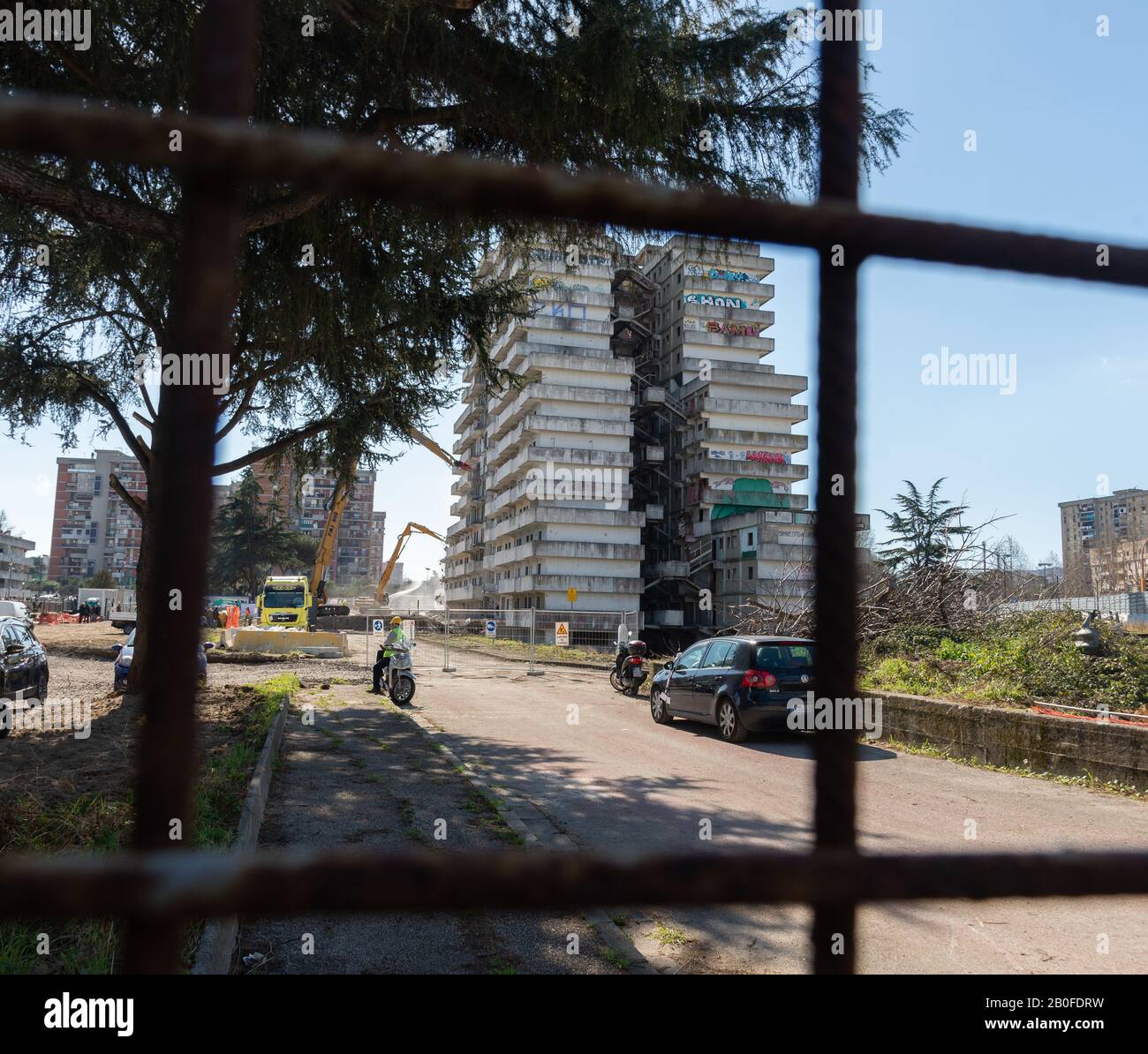 Naples - Italy. 20 february 2020: Historical day for Scampia. after 40 ...