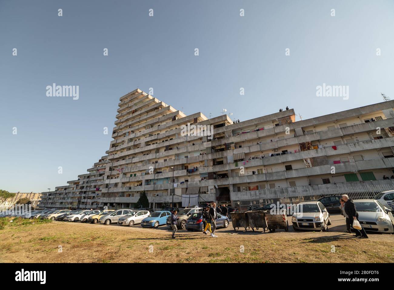 Naples - Italy. 20 february 2020: Historical day for Scampia. after 40 ...