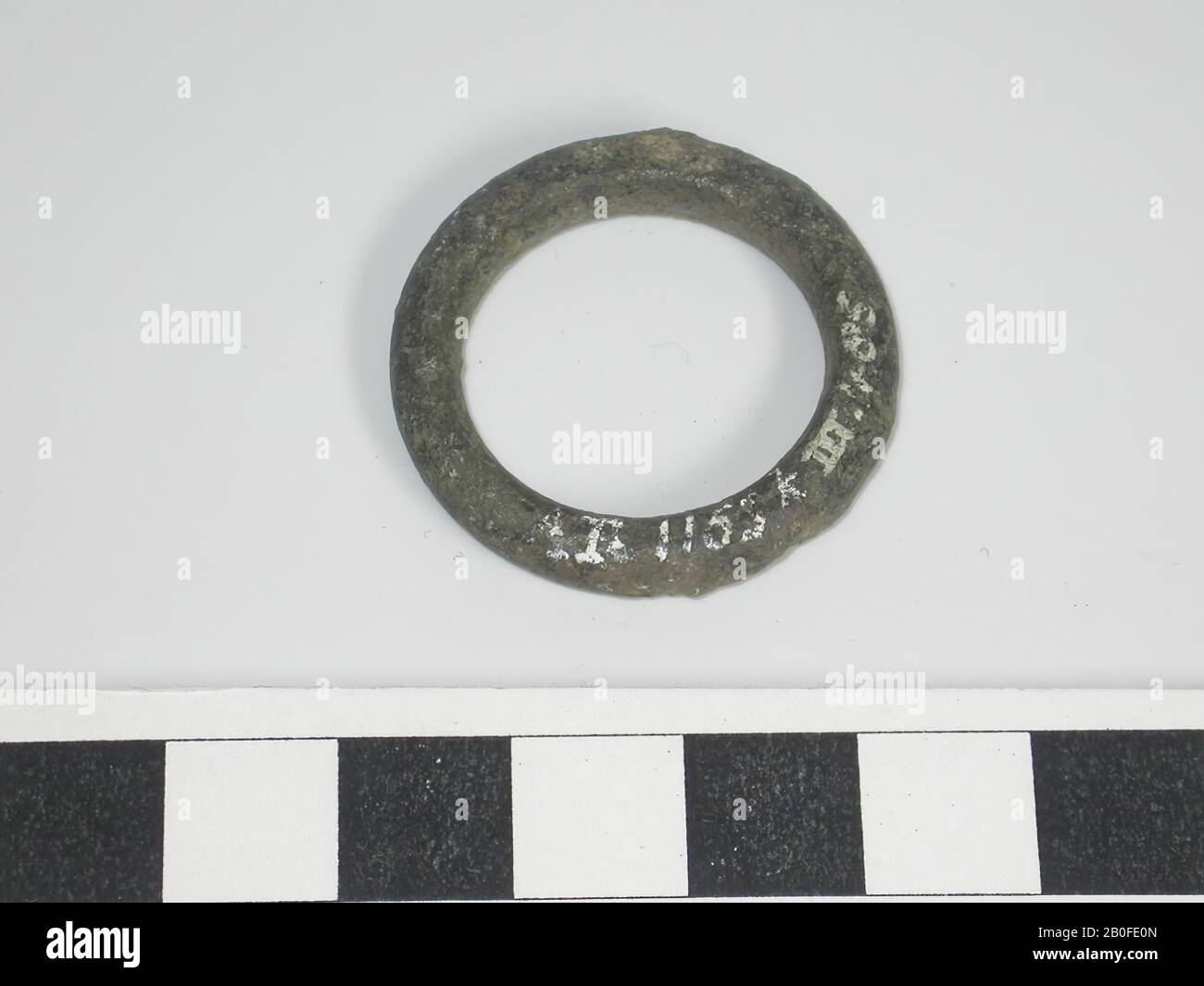 Ring forged from copper wire (round wire), ring, metal, copper, Roman ...