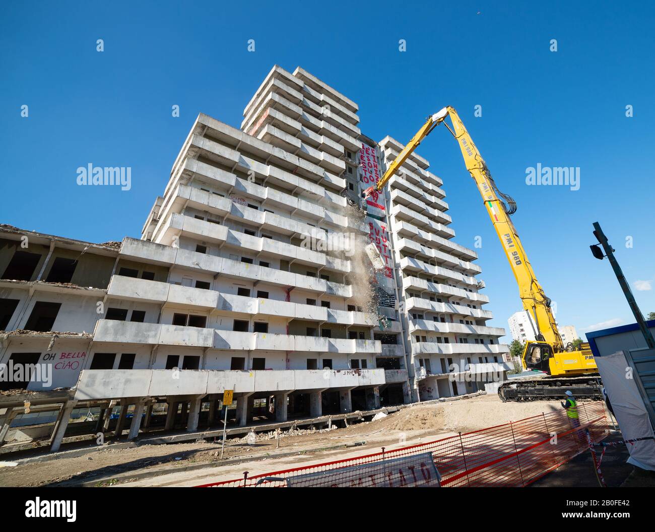 Naples - Italy. 20 february 2020: Historical day for Scampia. after 40 ...