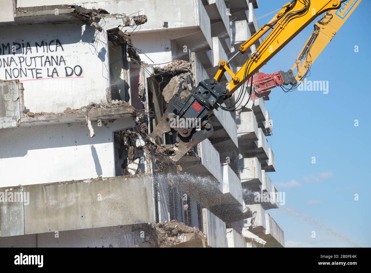 Naples - Italy. 20 february 2020: Historical day for Scampia. after 40 ...