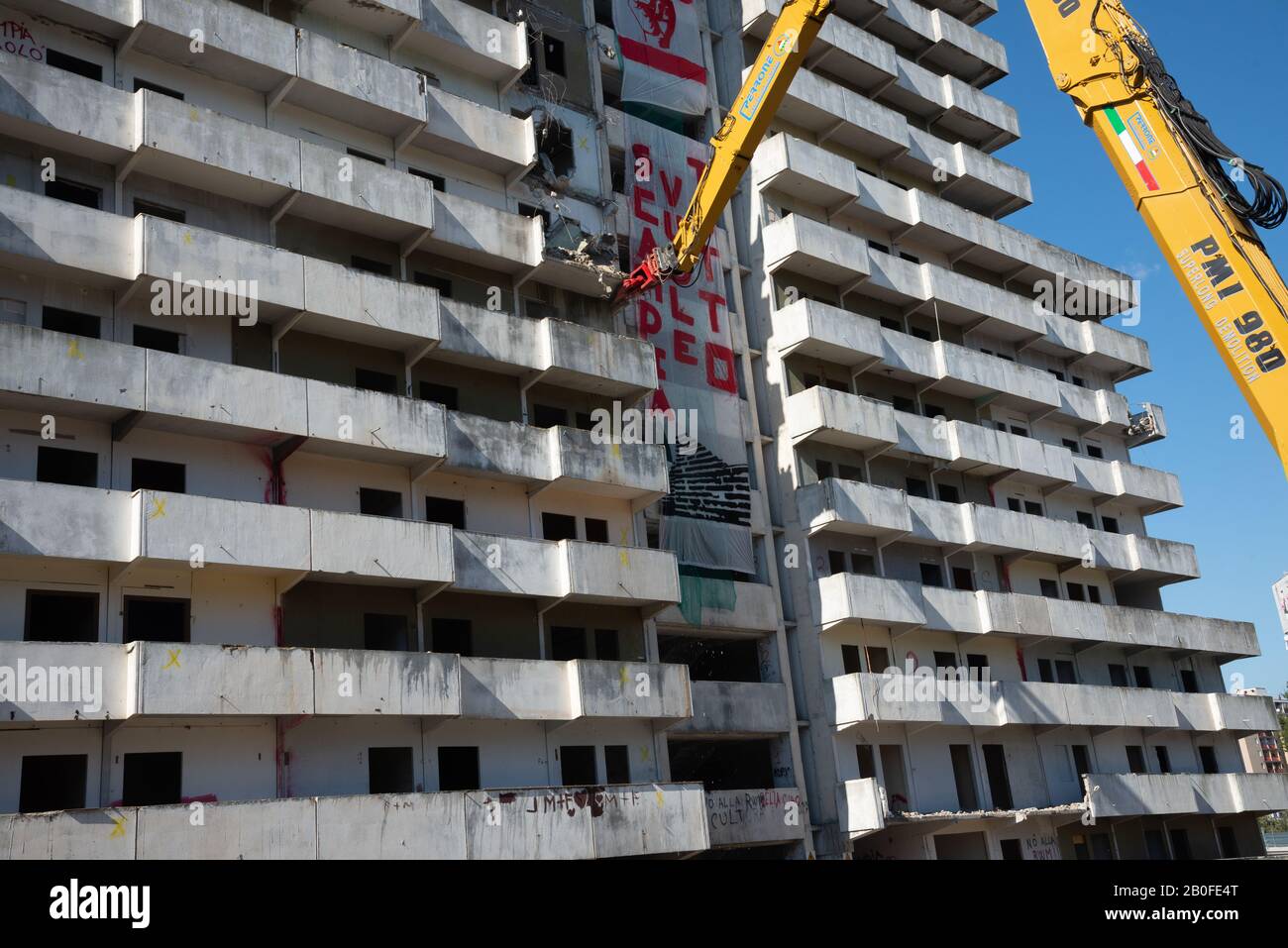 Naples - Italy. 20 february 2020: Historical day for Scampia. after 40 ...