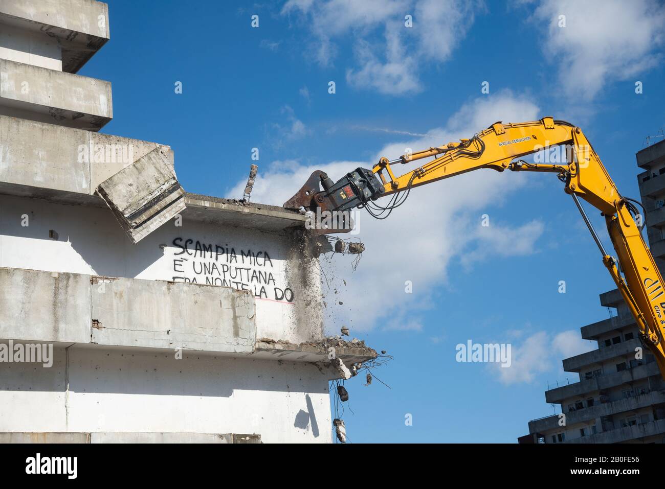 Naples - Italy. 20 february 2020: Historical day for Scampia. after 40 ...
