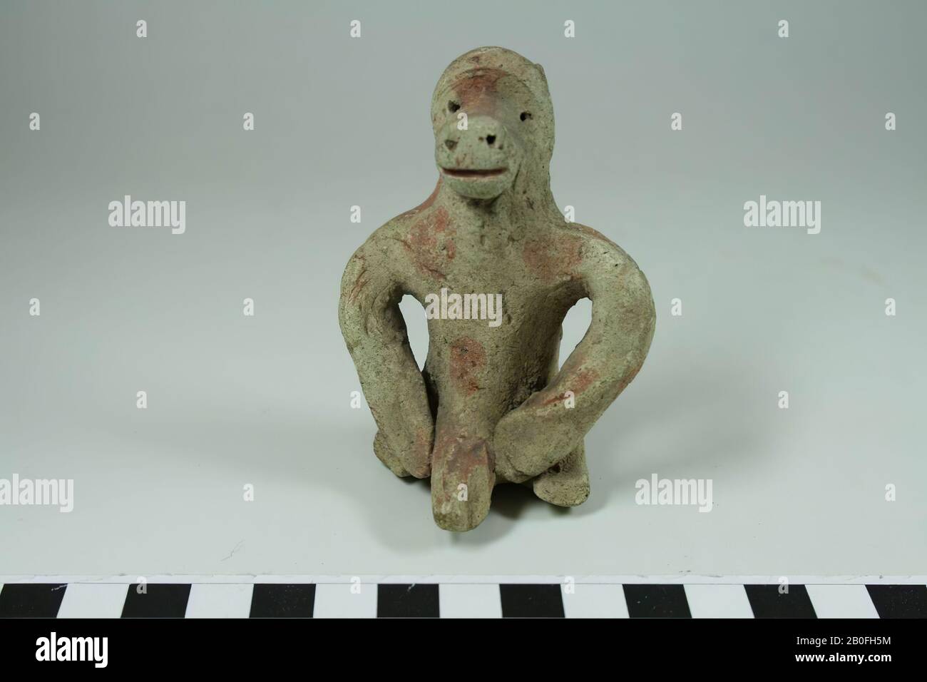 monkey, squatting, phallic, votive statue, terracotta, 7.7 x 5.7 cm ...