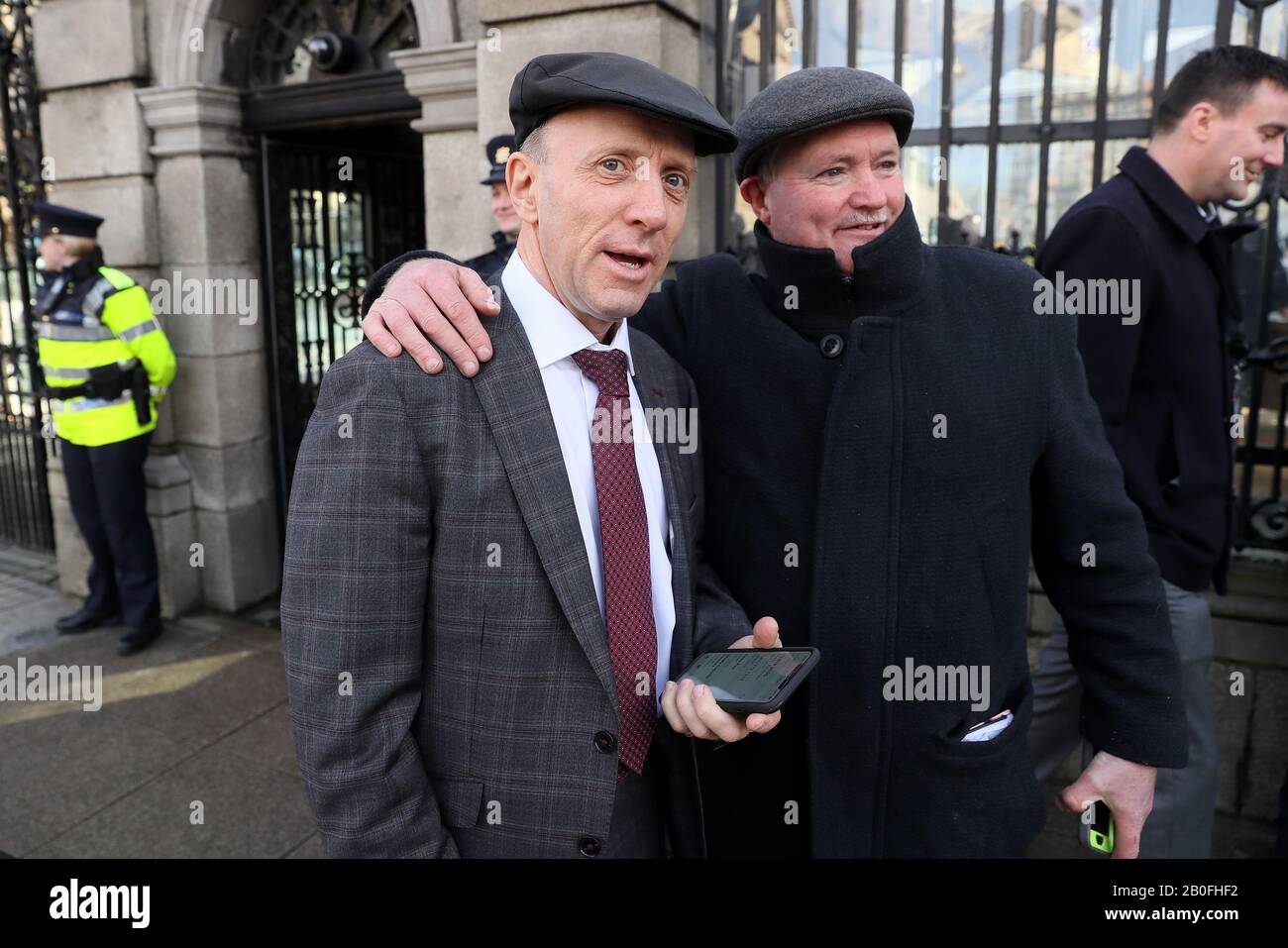 Independent TD Michael Healy Rae (left) arrives at Leinster House ...