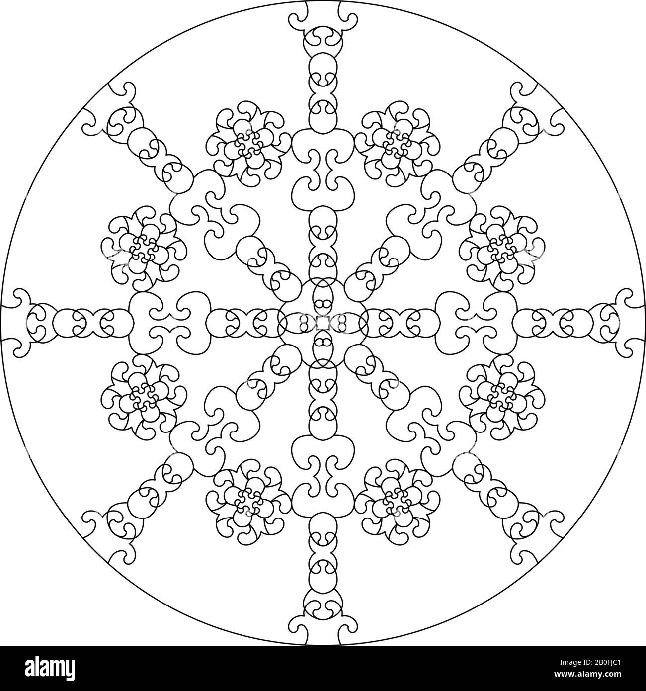 Mandala coloring page. Art Therapy. illustration vector. Decorative ...