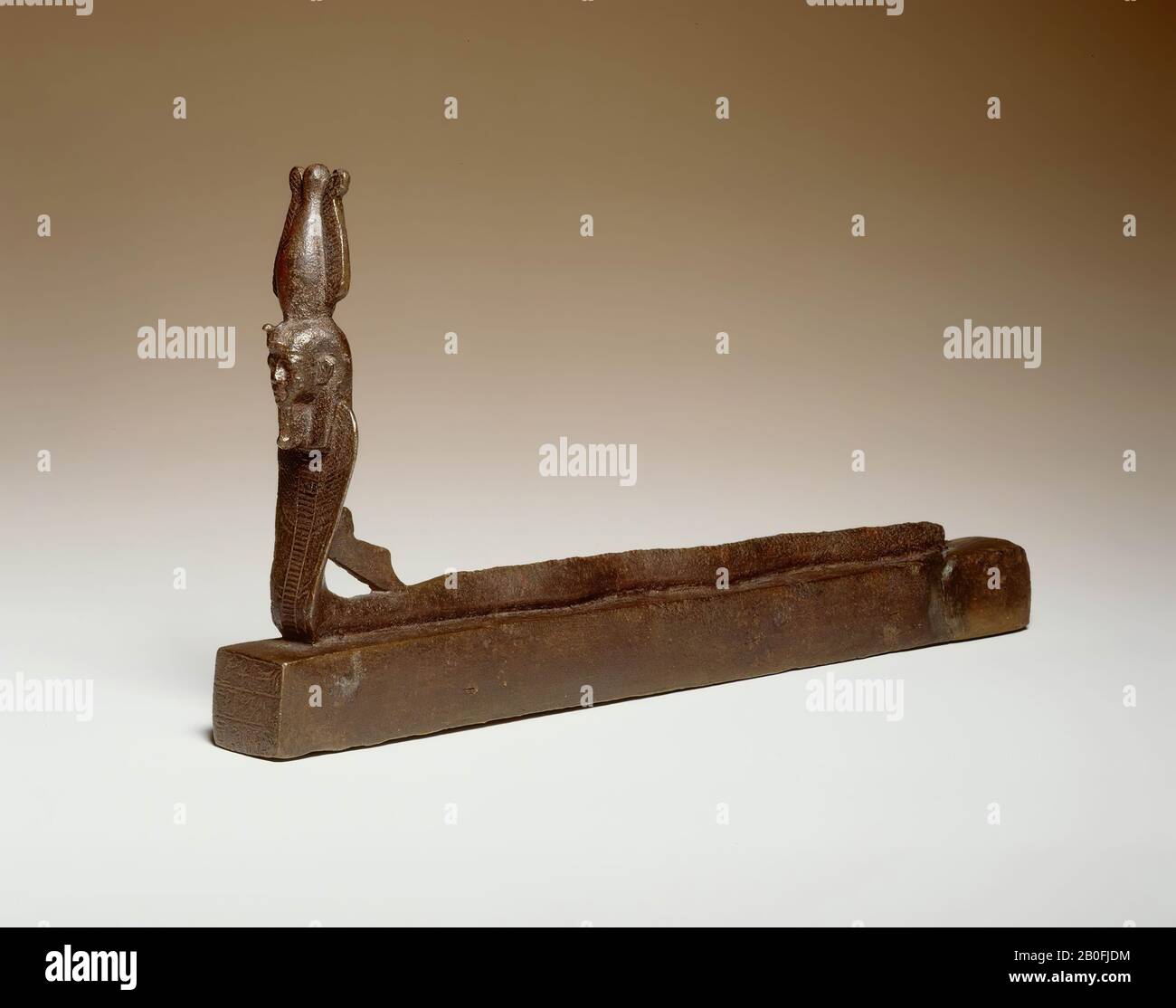 statue, eel, human head, crown, Atum, bronze, fish, bronze, 2,3 x 23,4 ...