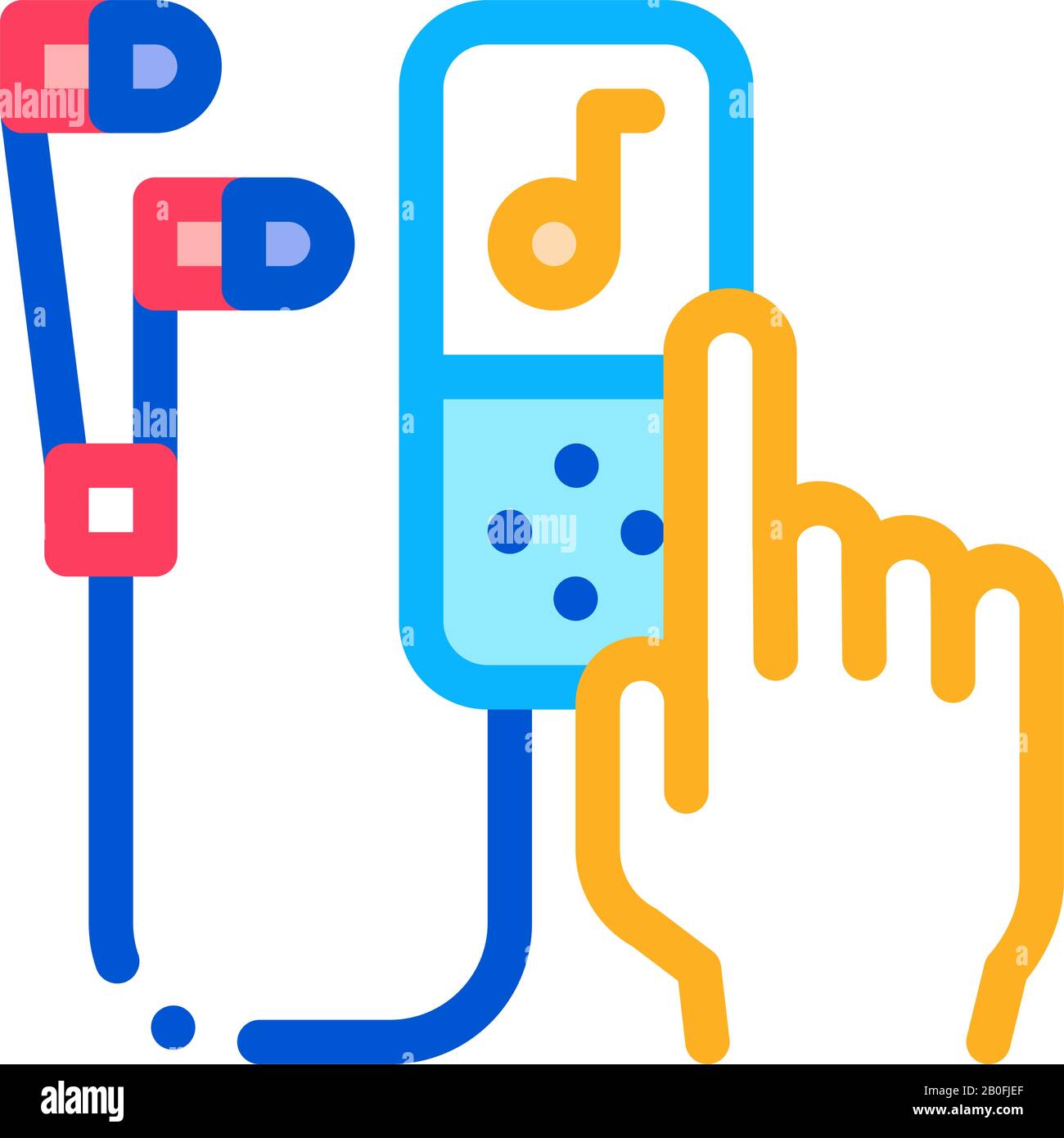 Music Player Icon Vector Outline Illustration Stock Vector Image & Art ...