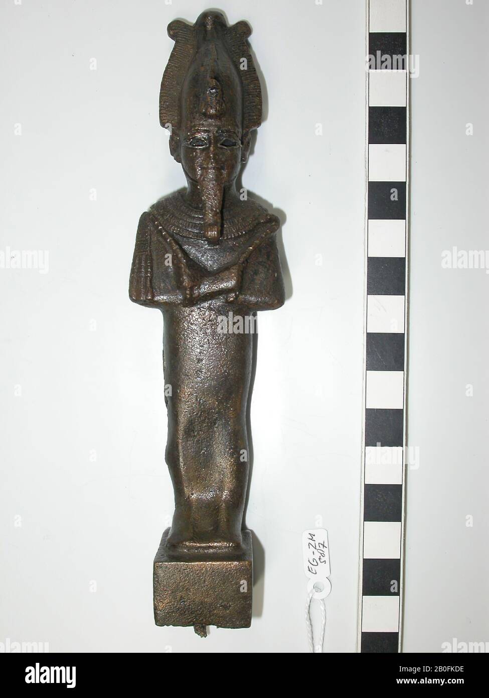 statue, Osiris, crown, beard, flagellum, scepter, bronze, god, bronze ...
