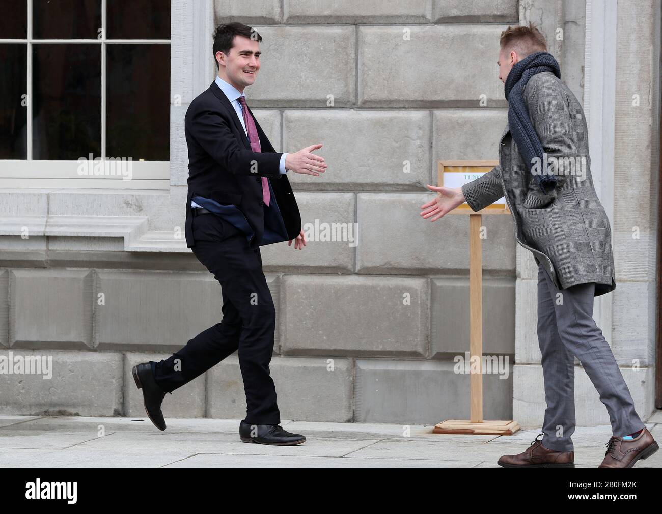 Fianna Fail TD Jack Chambers (left) at Leinster House, Dublin, for the ...