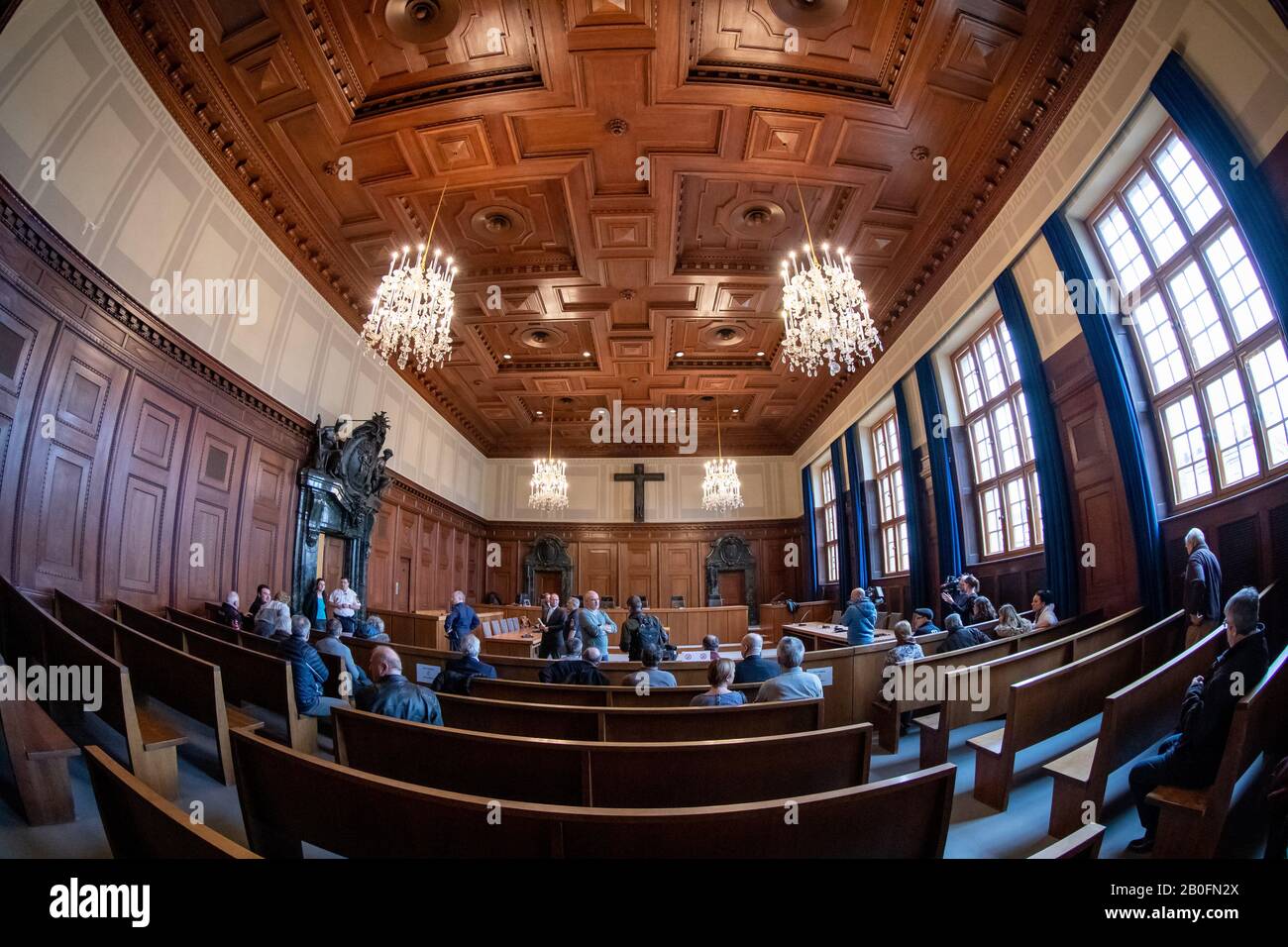 Nuremberg, Germany. 20th Feb, 2020. Interior view of courtroom 600 at ...