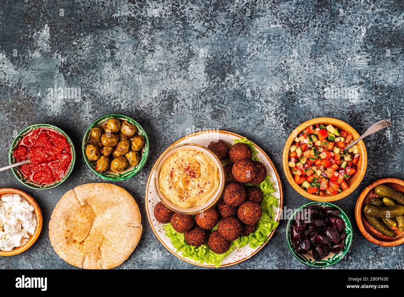 Falafel - traditional dish of Israeli and Middle Eastern cuisine, top ...
