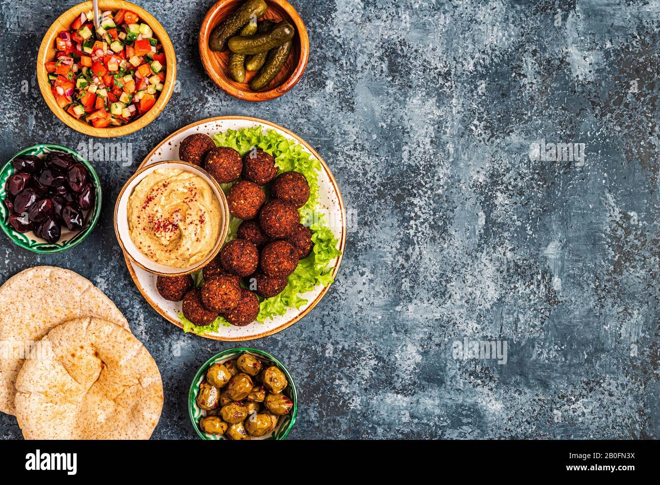 Falafel - traditional dish of Israeli and Middle Eastern cuisine, top ...