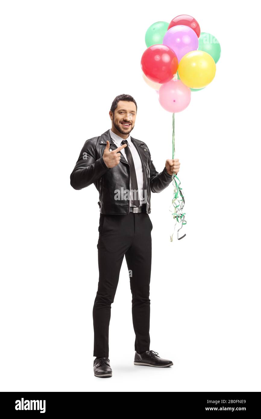 Cheerful handsome guy showing hi-res stock photography and images - Alamy