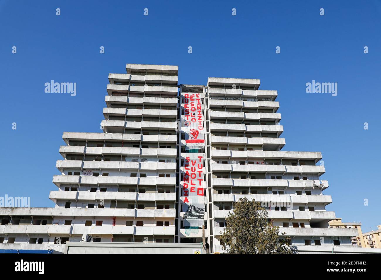 Italy. 20th Feb, 2020. Scampia district of the northern area of the ...