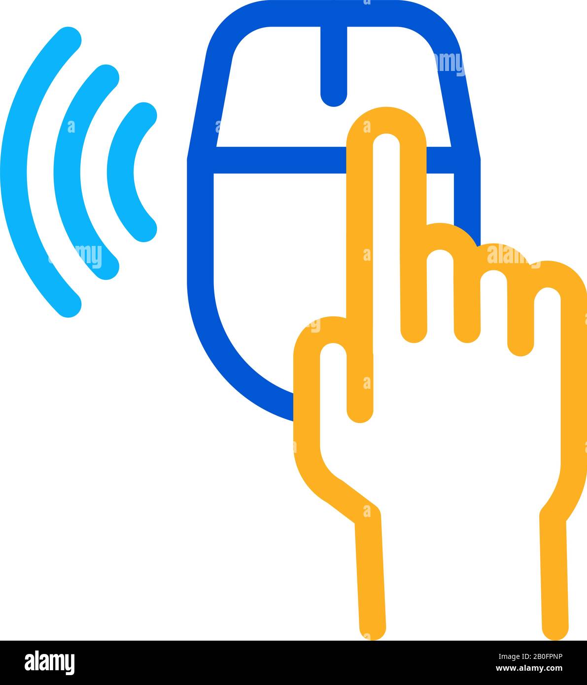 Wireless Mouse Icon Vector Outline Illustration Stock Vector Image ...