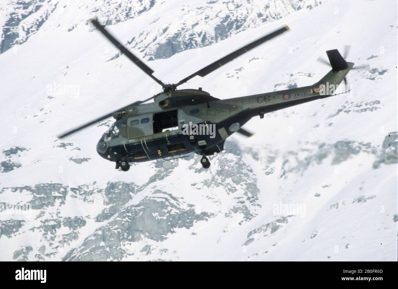 Royal Air Force Puma Helicopter on NATO Winter exercise, Tromso, Norway ...