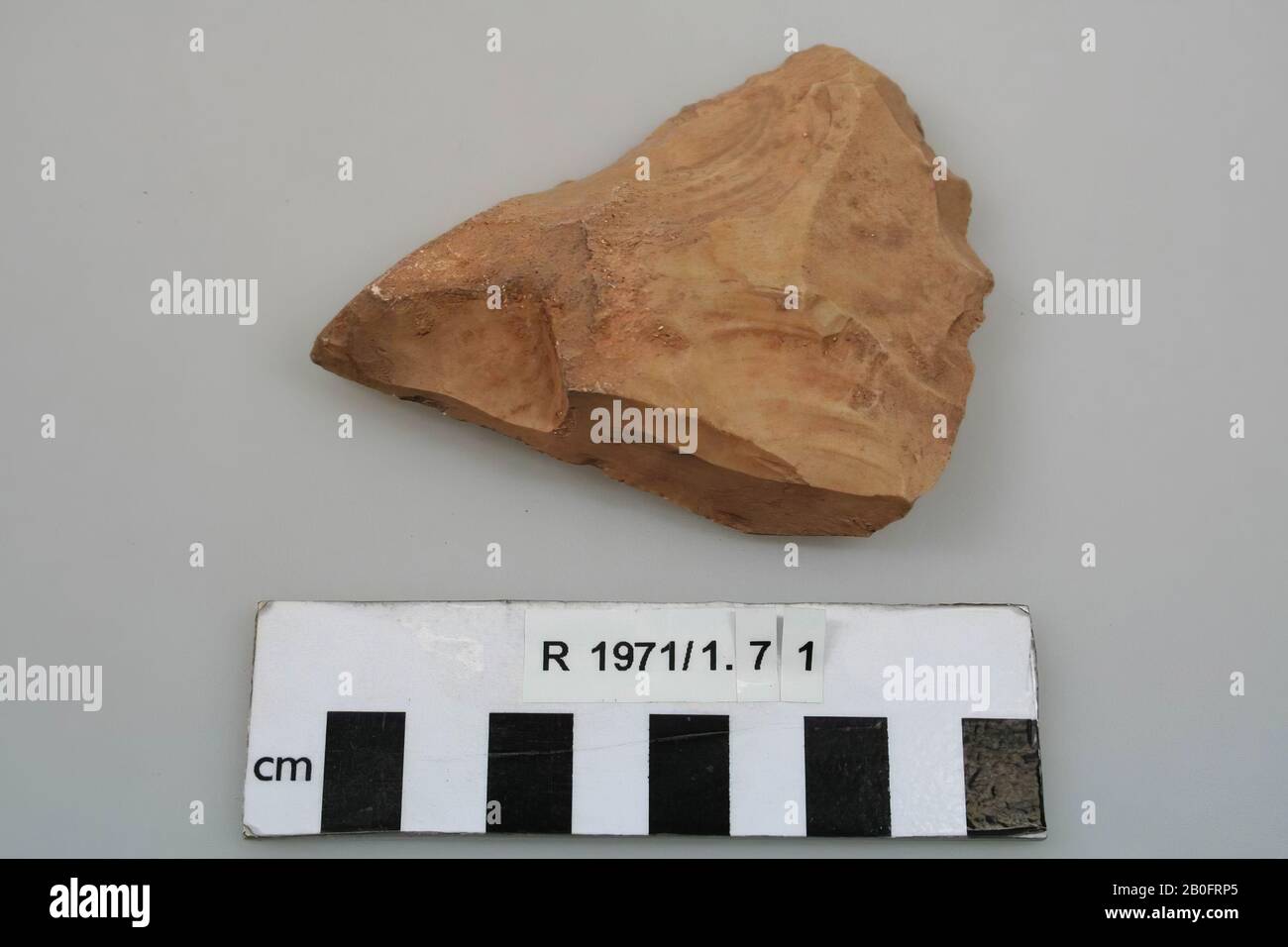 Flint tool, tool, stone, flint, 9,1 x 7,2 x 1,5 cm, prehistory, France ...