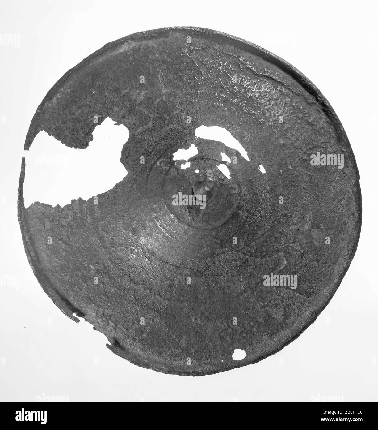 bronze shield, boss, metal, bronze, length: 8,1 cm, prehistoric ...