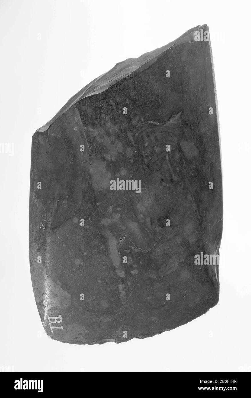 part of a nicely cut flint ax, ax, stone, flint, length: 10.1 cm ...