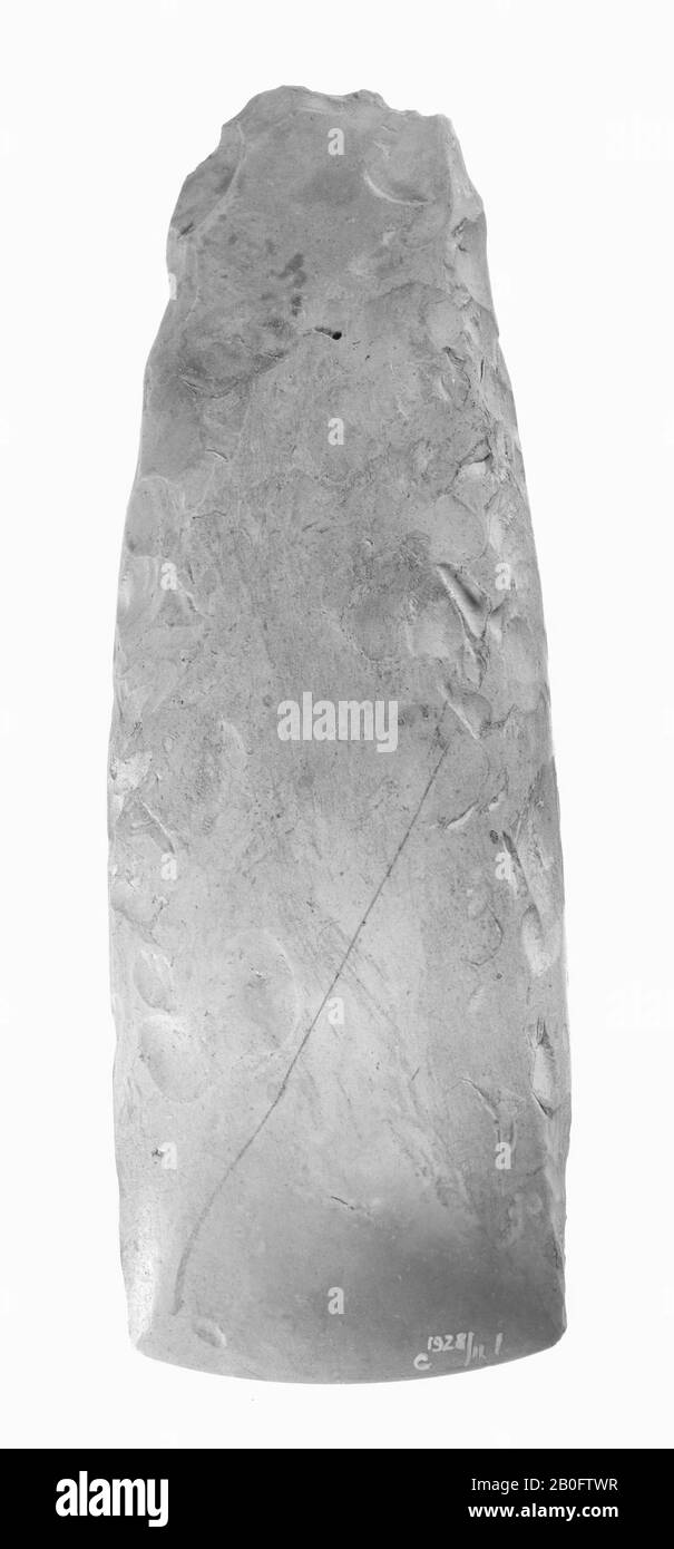 stone ax with straight sides, ax, stone, flint, length: 19.7 cm ...