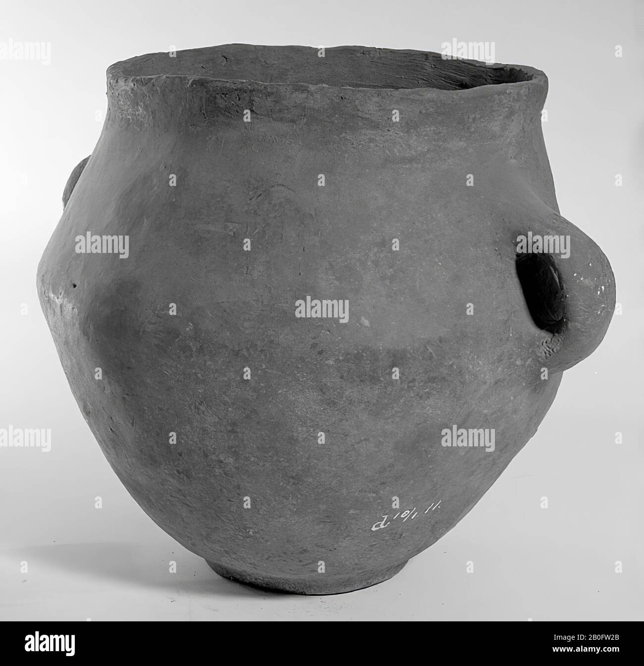 Plaster cast of an ear-turn. Some flakes of the surface, casting, ear ...